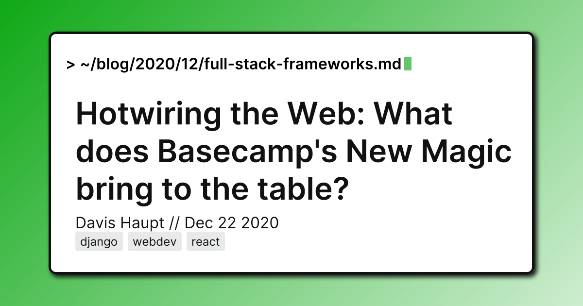 Hotwiring the Web: What does Basecamp's New Magic bring to the table ...